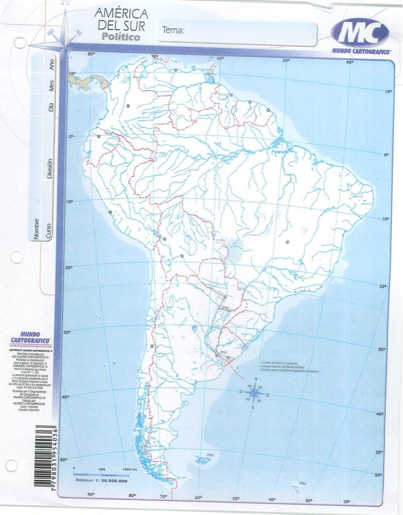 Mapa N3 De America Del Sur-Politico – Casa de Andres