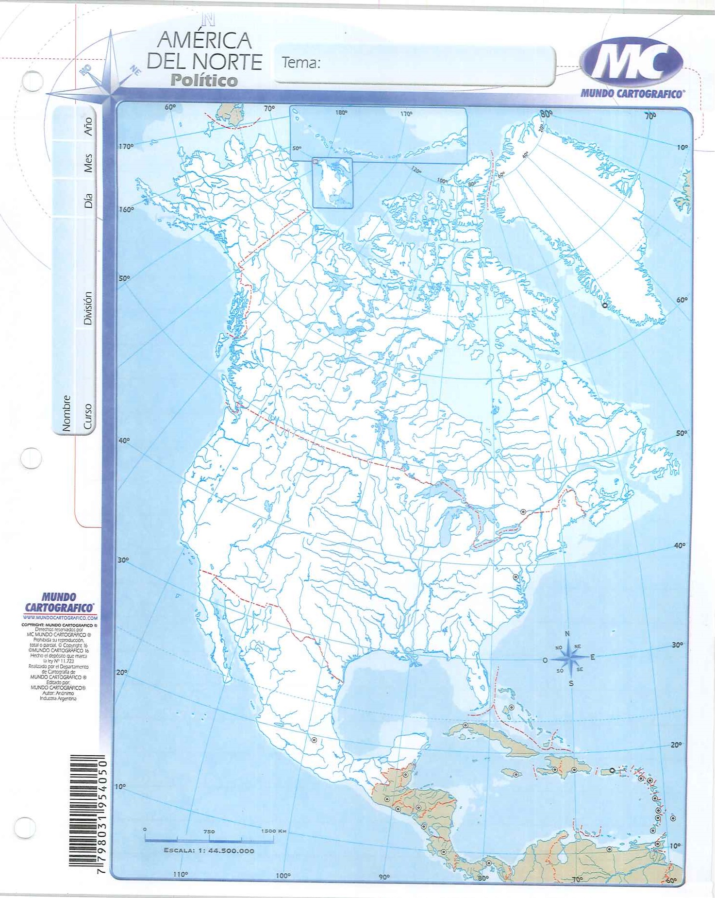 Mapa N3 De America Del Norte-Politico – Casa de Andres