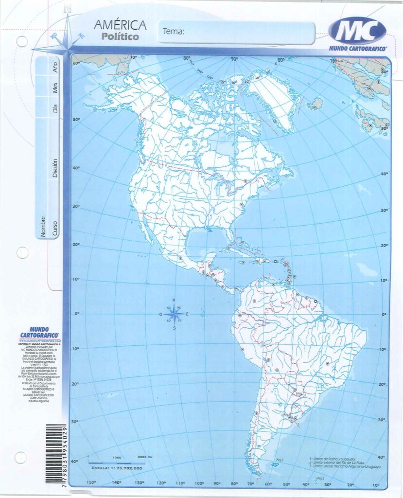 Mapa N3 De America-Politico – Casa de Andres