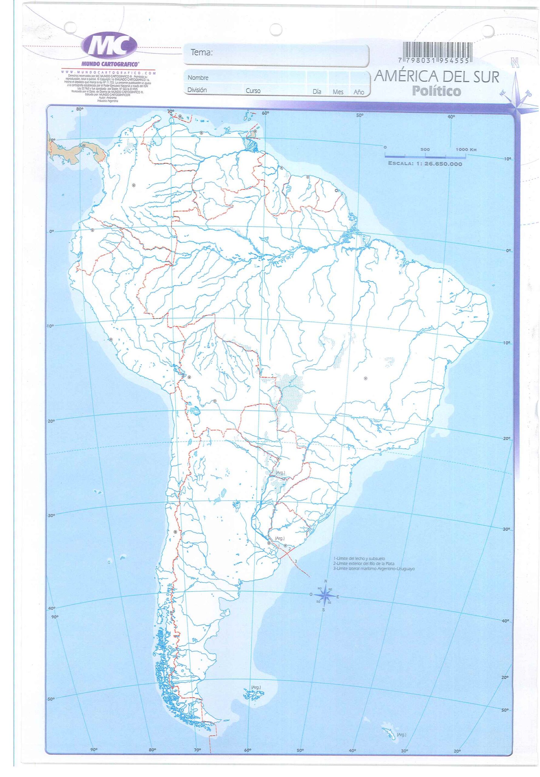 Mapa N5 De America Del Sur-Politico – Casa de Andres